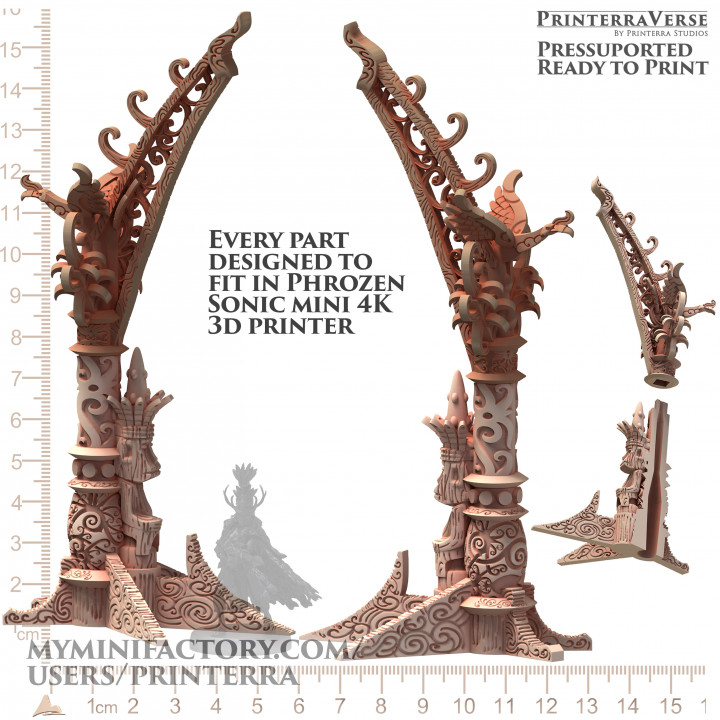 3D Printable 026 EXILED Tribal Elder Space Forest Elves Totem Big Gate ...
