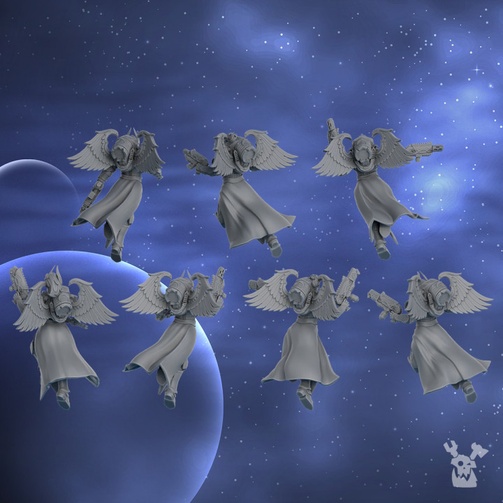 3D Printable Lunar Angels build-kit & squad by dakkadakka.store