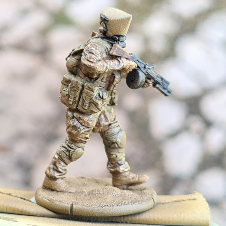 3D Print of Sci-fi Automatic Rifleman - Atrius Group Mercenary by Apextech