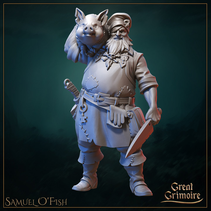 3D Printable Samuel O'Fish by Great Grimoire