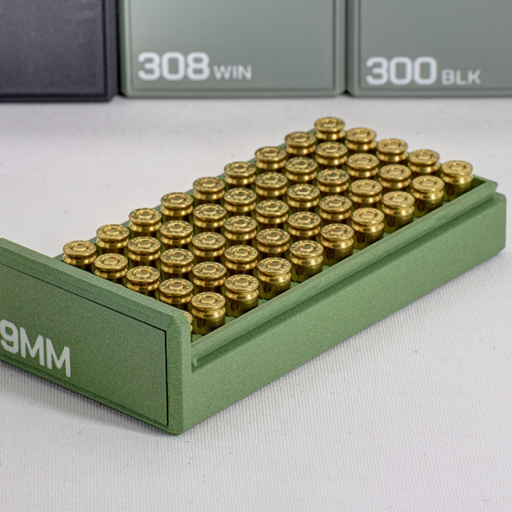 3D Printable Ammo box 9mm ammunition storage 50 rounds ammo crate by ...