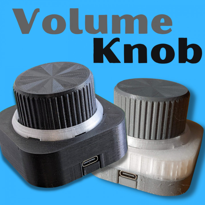 3D Printable Volume Knob V2 (USB-C) by Max Siebenschlaefer