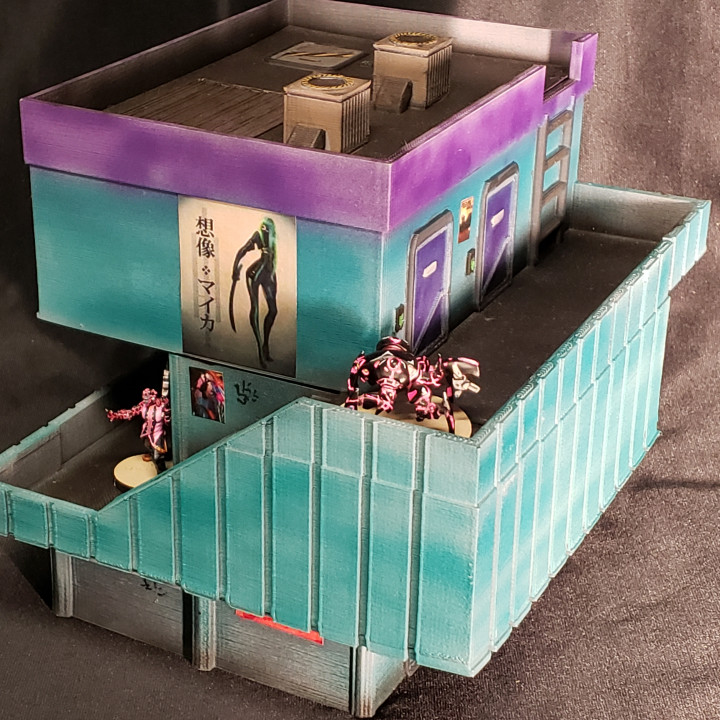 3D Printable Shifted Hab Building for Infinity, Scifi, or Cyberpunk ...