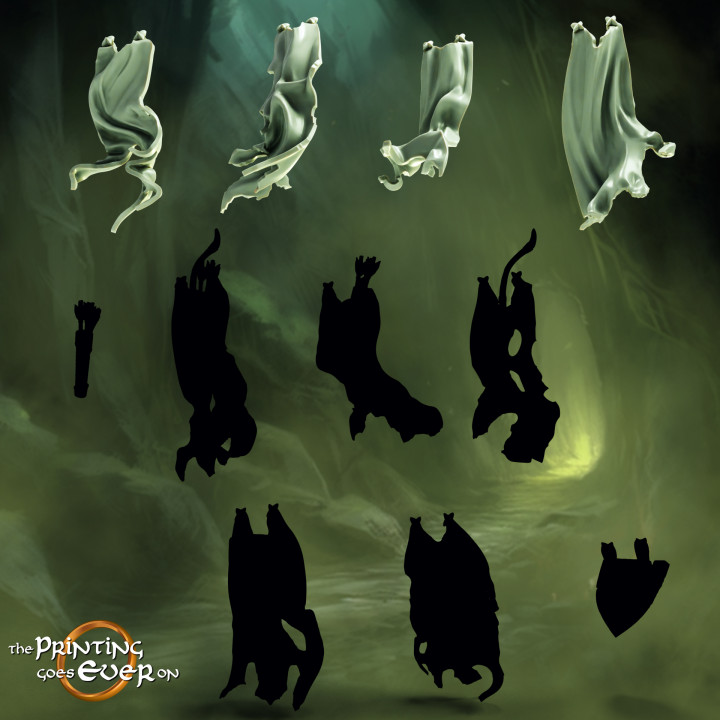 3D Printable Modular Wraiths - Presupported by The Printing Goes Ever On