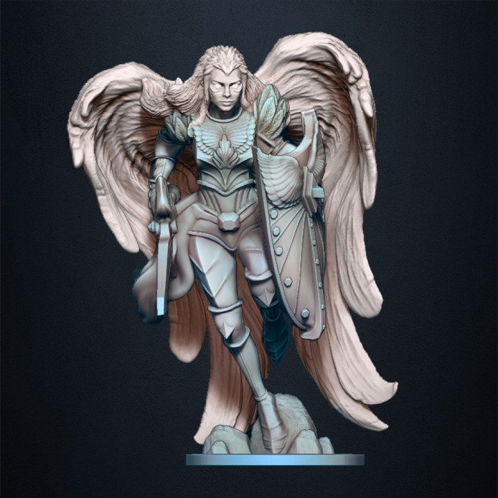 3D Printable Paladin Angel by Gametee 3d Miniatures