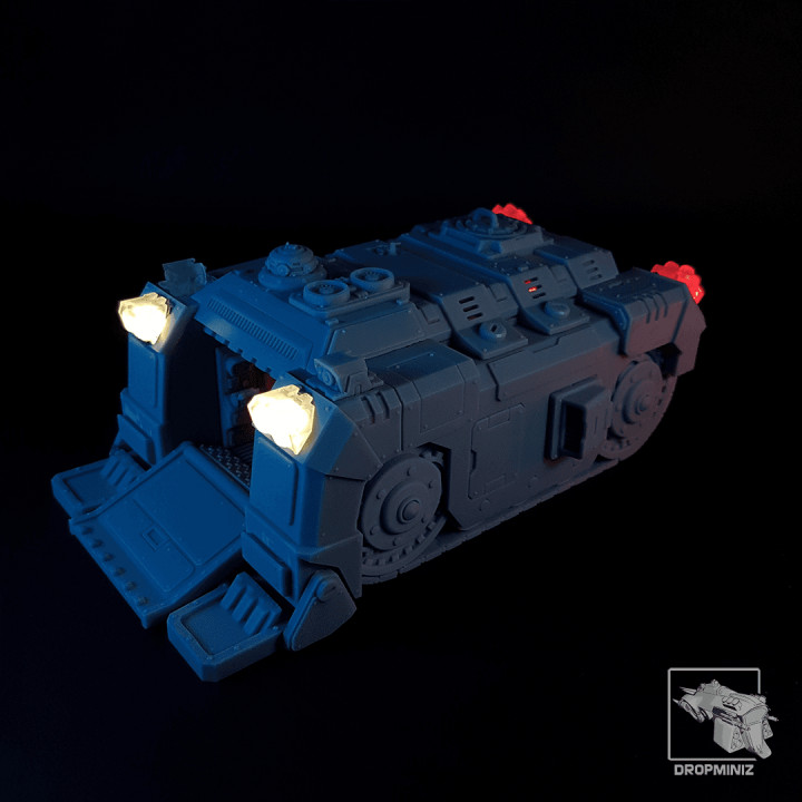 3D Printable Sci-fi Dwarf Tank - Drilldozer by DropMiniz