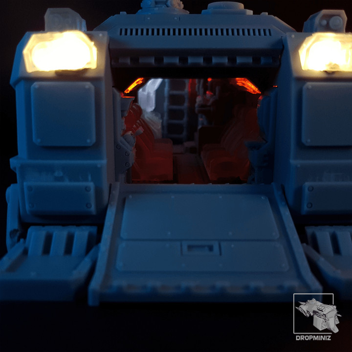 3D Printable Sci-fi Dwarf Tank - Drilldozer by DropMiniz