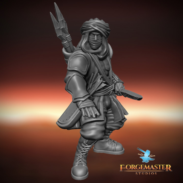 3D Printable Crimson Targe Dagger Pose 02 by Forgemaster Studios