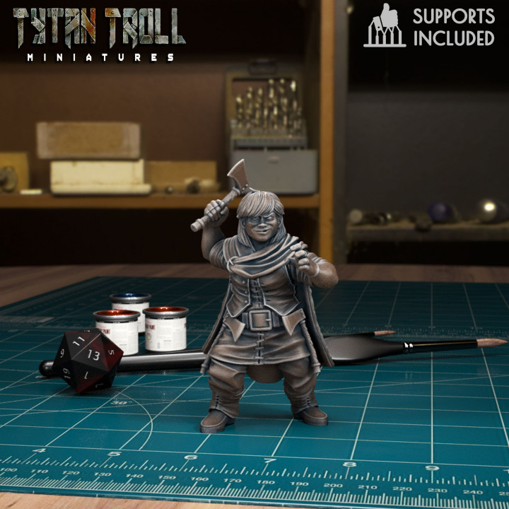 3D Printable DnD Heroes Dwarf Ranger Female [Pre-Supported] by ...
