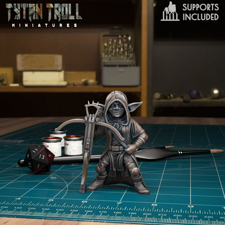 3D Printable DnD Heroes Goblin Ranger Female [Pre-Supported] by ...