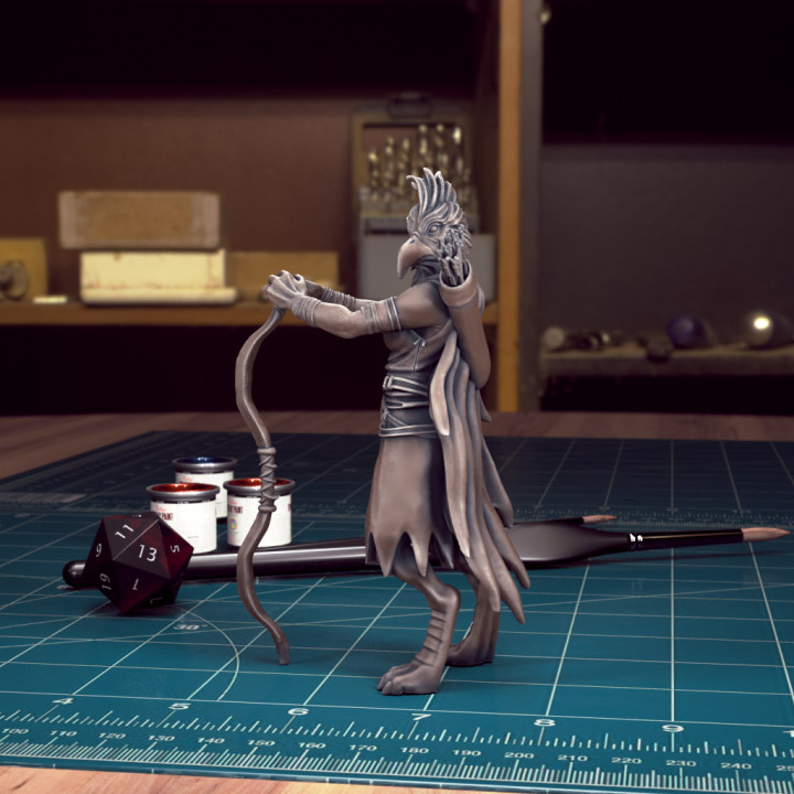 3D Printable DnD Heroes Kenku Ranger Female [Pre-Supported] by ...