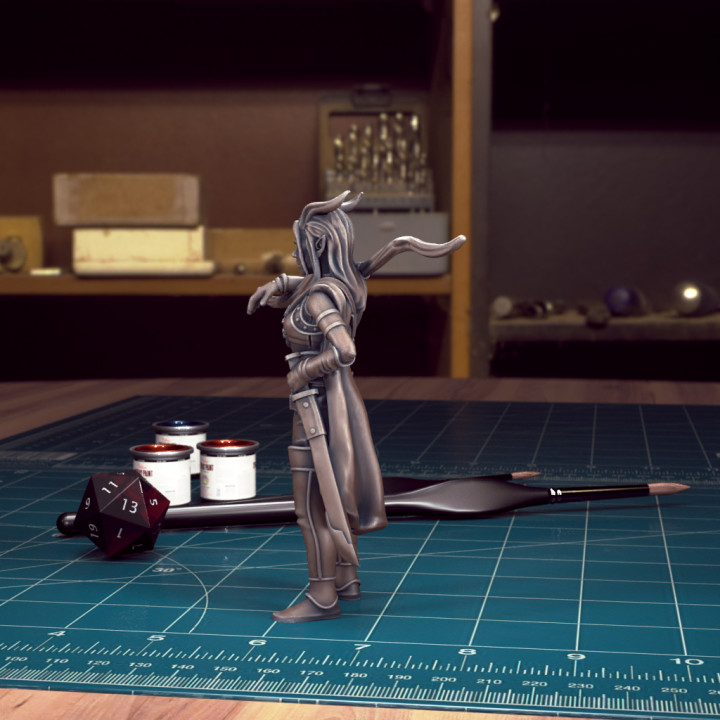 3D Printable DnD Heroes Tiefling Ranger Female [Pre-Supported] by ...