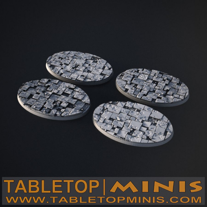 3D Printable Broken Tiles 105x70mm Bases by TableTopMinis