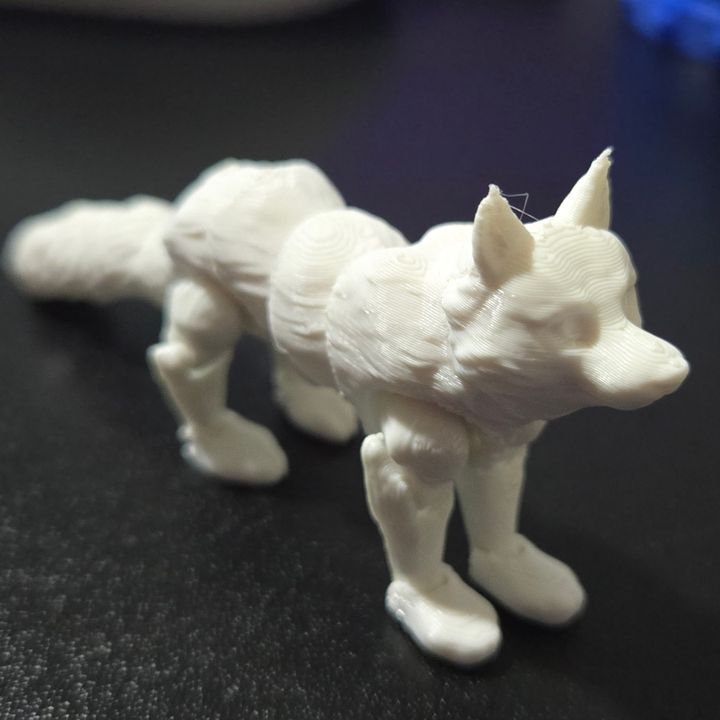 3D Print of Flexi Wolf, Articulated wolf by TroyDL