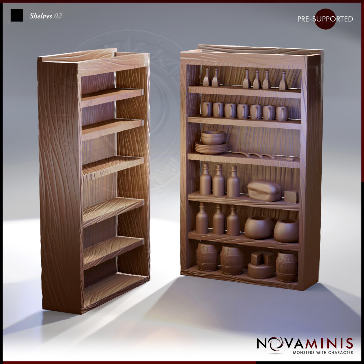 3D Printable Shelves 02 by NOVAMINIS