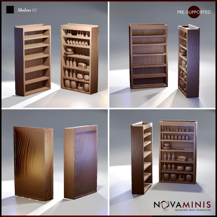 3D Printable Shelves 02 by NOVAMINIS
