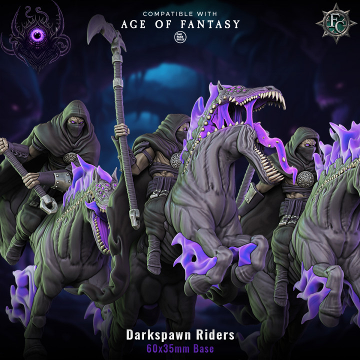 3D Printable Darkspawn Riders by Fleshcraft Studio