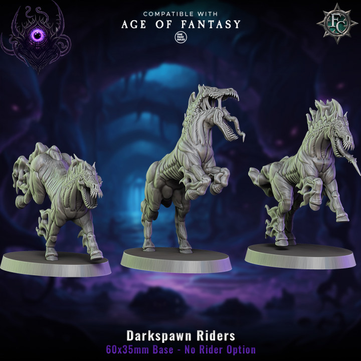 3D Printable Darkspawn Riders by Fleshcraft Studio