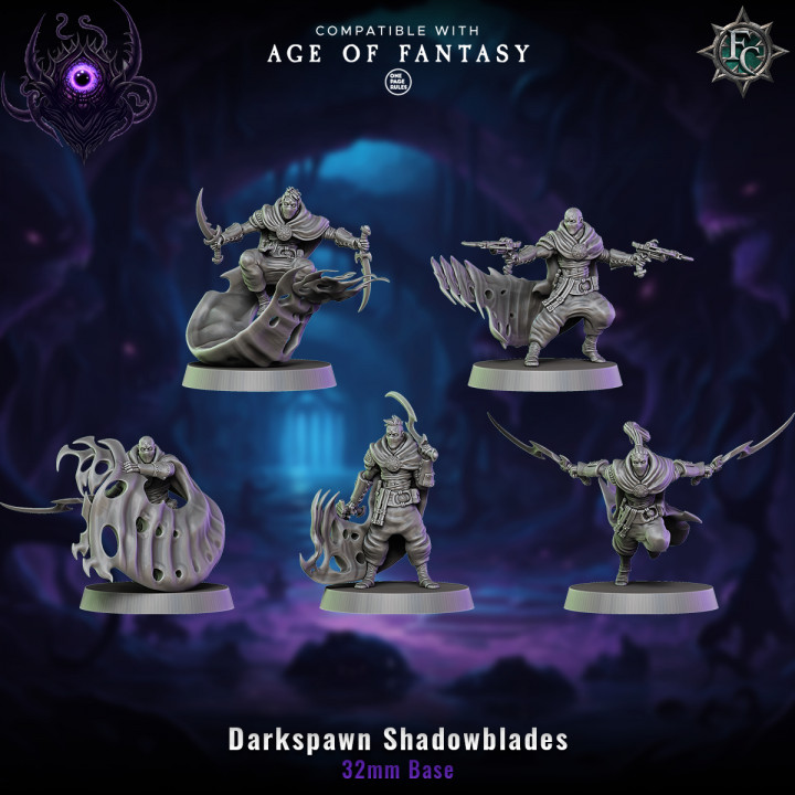 3D Printable Darkspawn Shadowblades by Fleshcraft Studio