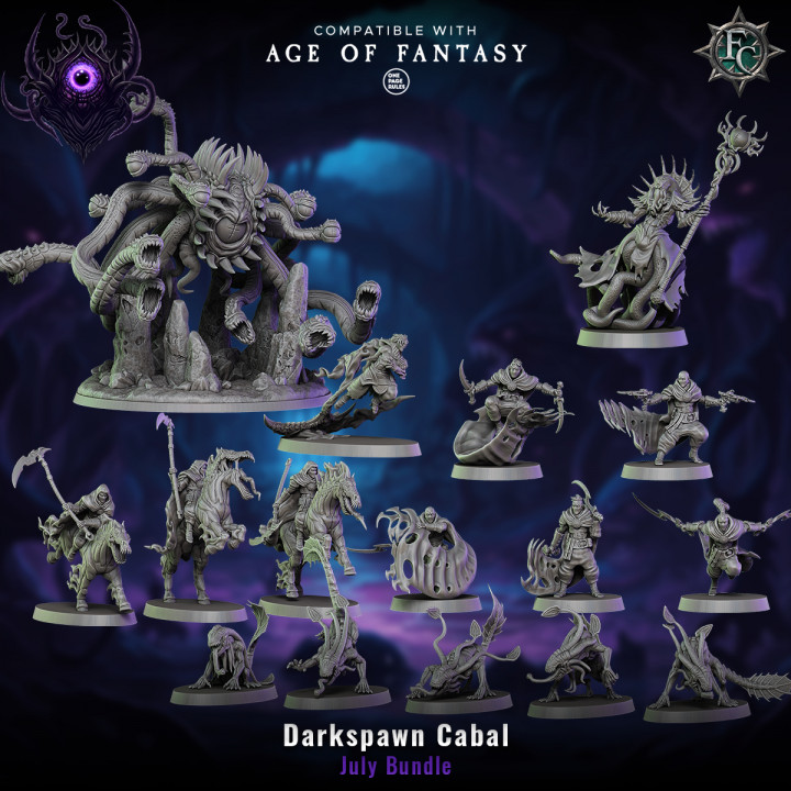 3D Printable Darkspawn Cabal Bundle by Fleshcraft Studio