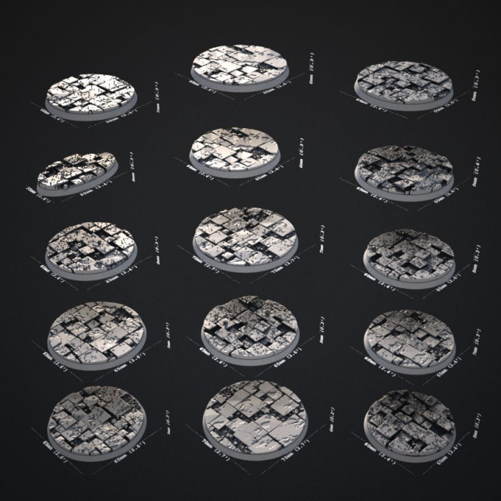 3D Printable Broken Tiles Base Bundle by TableTopMinis