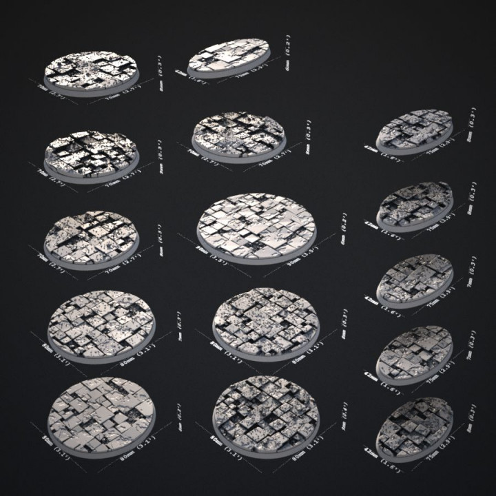 3D Printable Broken Tiles Base Bundle by TableTopMinis