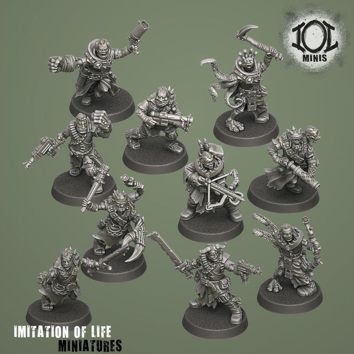 3D Printable Modular Mutants Set #2 - Multipart Post Apocalyptic Mutie ...
