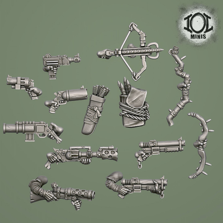 3D Printable Modular Mutants Set #2 - Multipart Post Apocalyptic Mutie ...