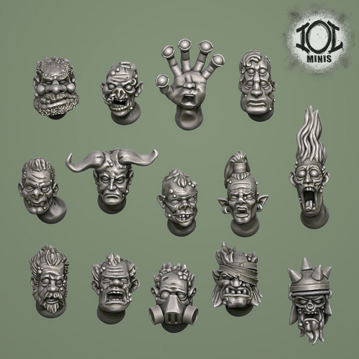 3D Printable Modular Mutants Set #2 - Multipart Post Apocalyptic Mutie ...