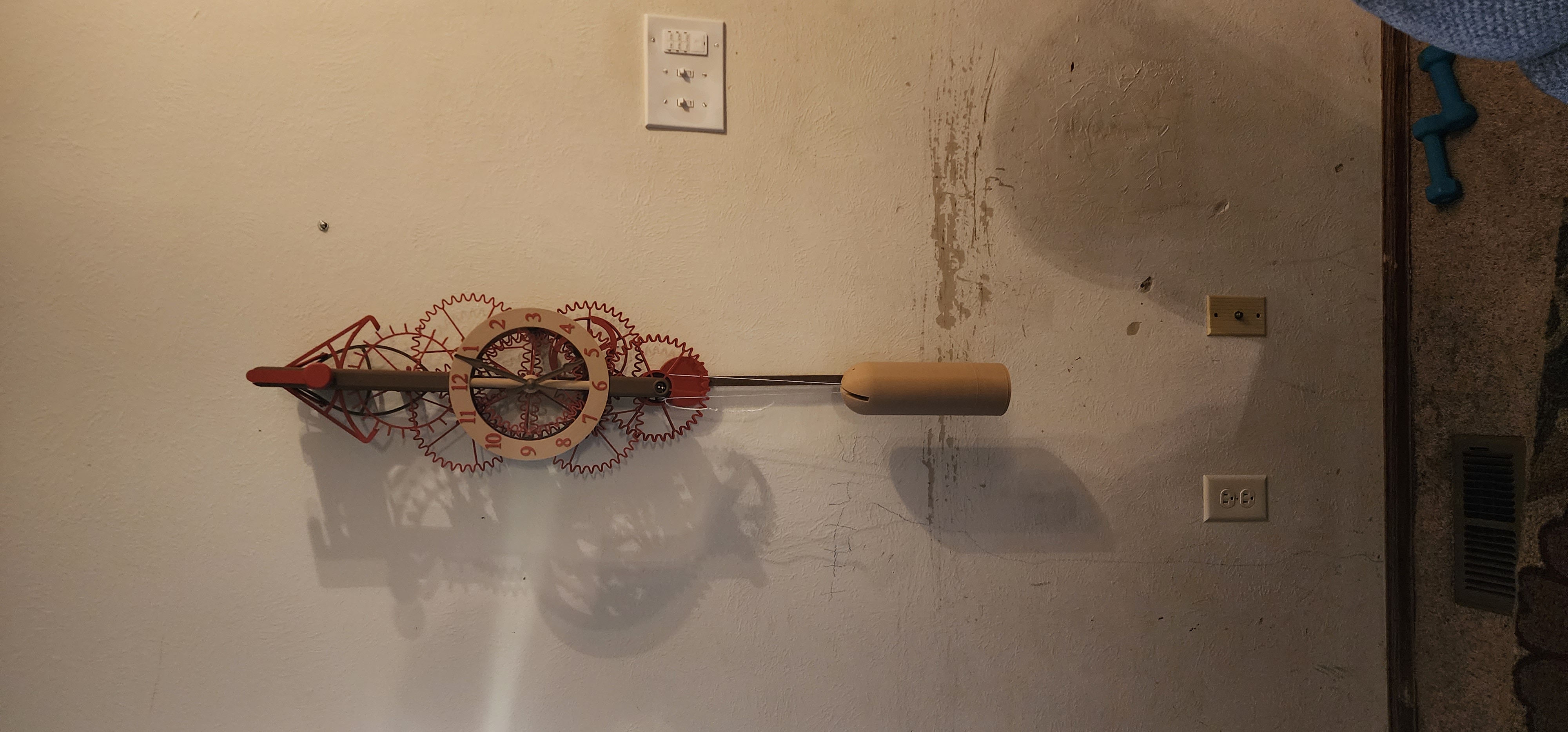 3D Printable Crazy Gear Wall Clock by Steve Peterson