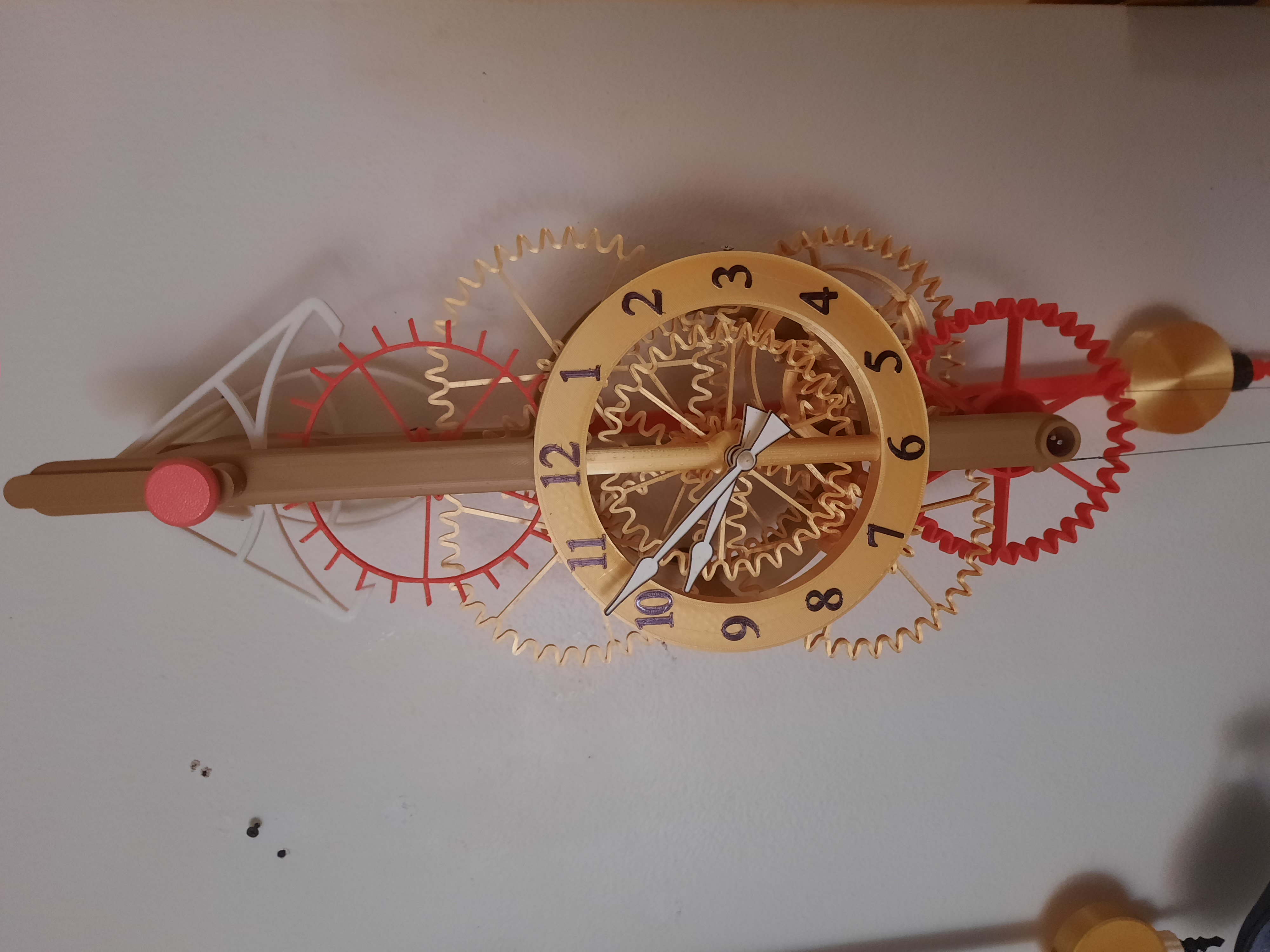 3D Printable Crazy Gear Wall Clock by Steve Peterson