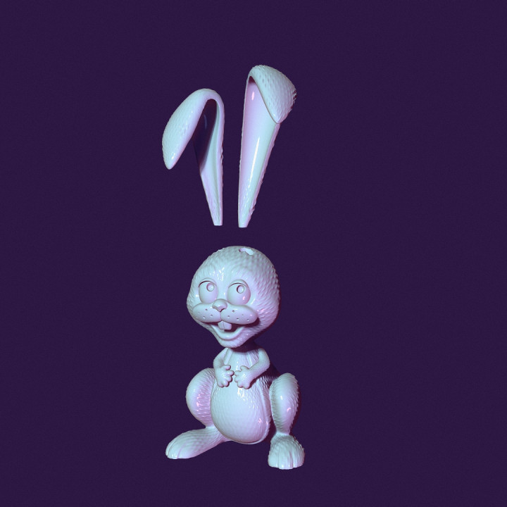 3D Printable Cartoon rabbit toy by Viktoriya Kabanova