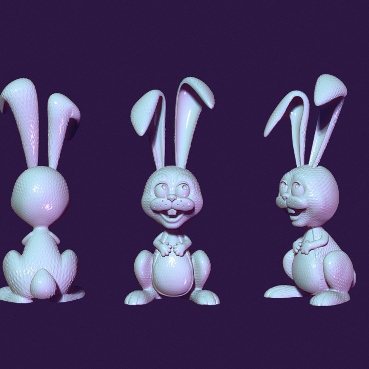 3D Printable Cartoon rabbit toy by Viktoriya Kabanova