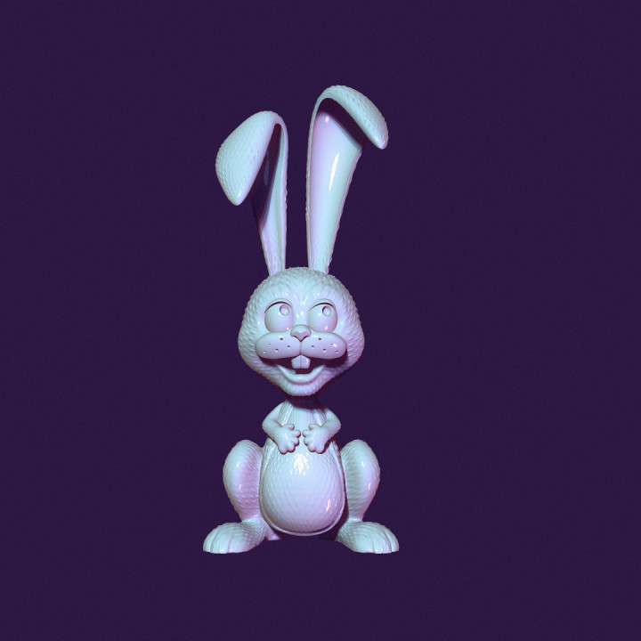 3D Printable Cartoon rabbit toy by Viktoriya Kabanova