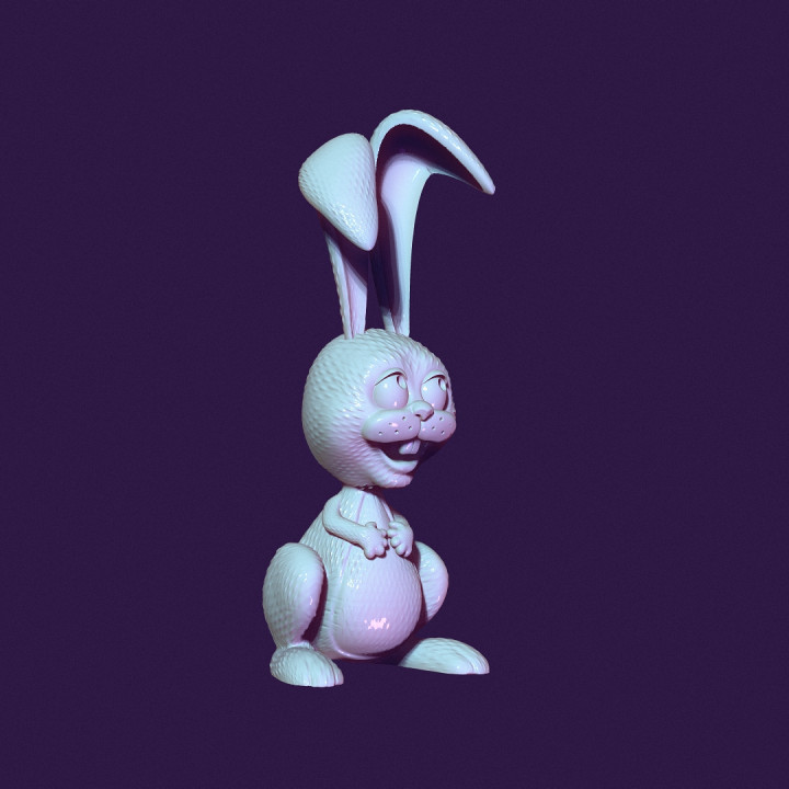 3D Printable Cartoon rabbit toy by Viktoriya Kabanova