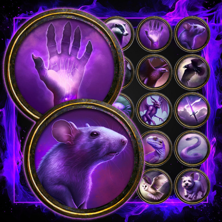 3D Printable Familiars - 16 Pack VTT / Printable Tokens by Gametee 3d ...