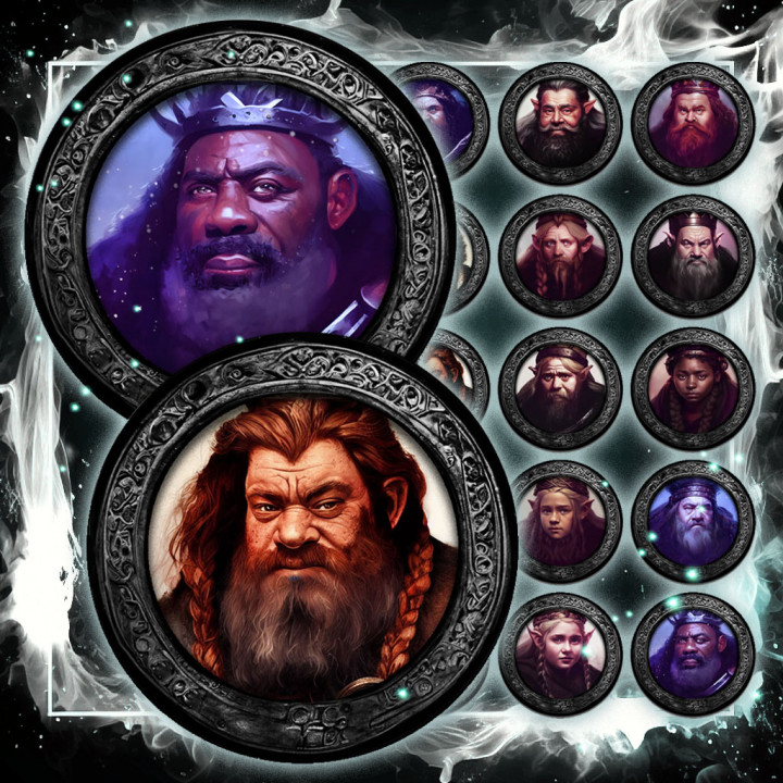 3D Printable Dwarves - 15 Pack VTT / Printable Tokens by Gametee 3d ...