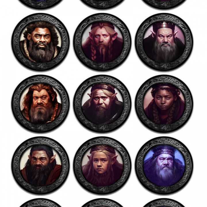 3D Printable Dwarves - 15 Pack VTT / Printable Tokens by Gametee 3d ...