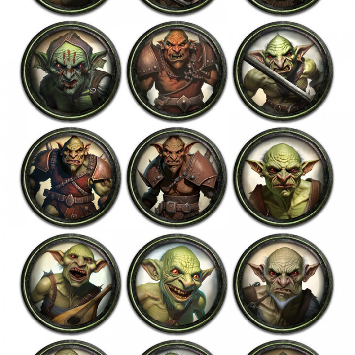 3D Printable Goblins - 15 Pack VTT / Printable Tokens by Gametee 3d ...