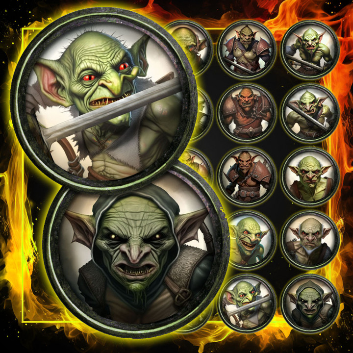 3D Printable Goblins - 15 Pack VTT / Printable Tokens by Gametee 3d ...
