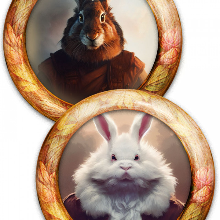3D Printable Rabbitfolk - 15 Pack VTT / Printable Tokens by Gametee 3d ...