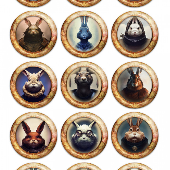 3D Printable Rabbitfolk - 15 Pack VTT / Printable Tokens by Gametee 3d ...