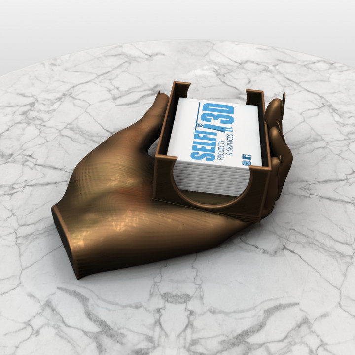 3D Printable HAND CARD HOLDER by Selfi 3D