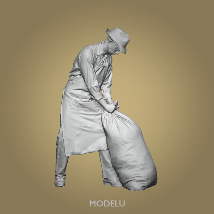 3D Printable Workman moving sack by Modelu 3d