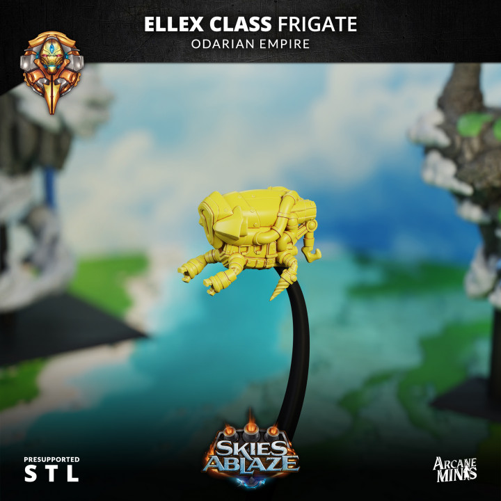 3D Printable Ellex Class Frigate - Odarian Empire by Skies Ablaze