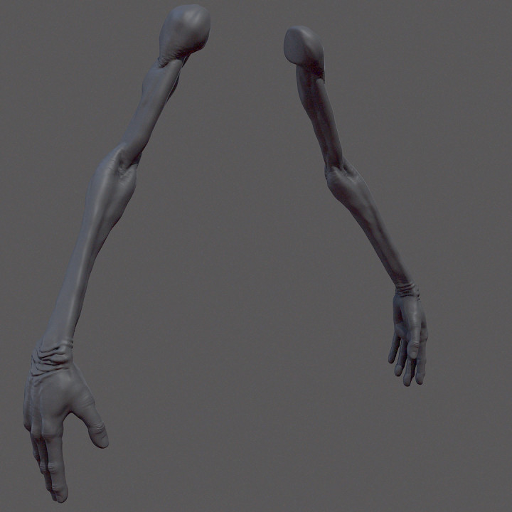 3D Printable 21 Demon Arms Kitbash set by Jeremy Smith