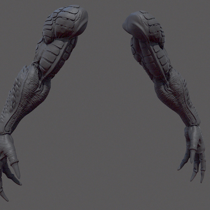 3D Printable 21 Demon Arms Kitbash set by Jeremy Smith