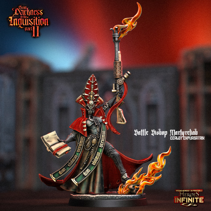3D Printable Battle Bishop Martyreliah by Heroes Infinite
