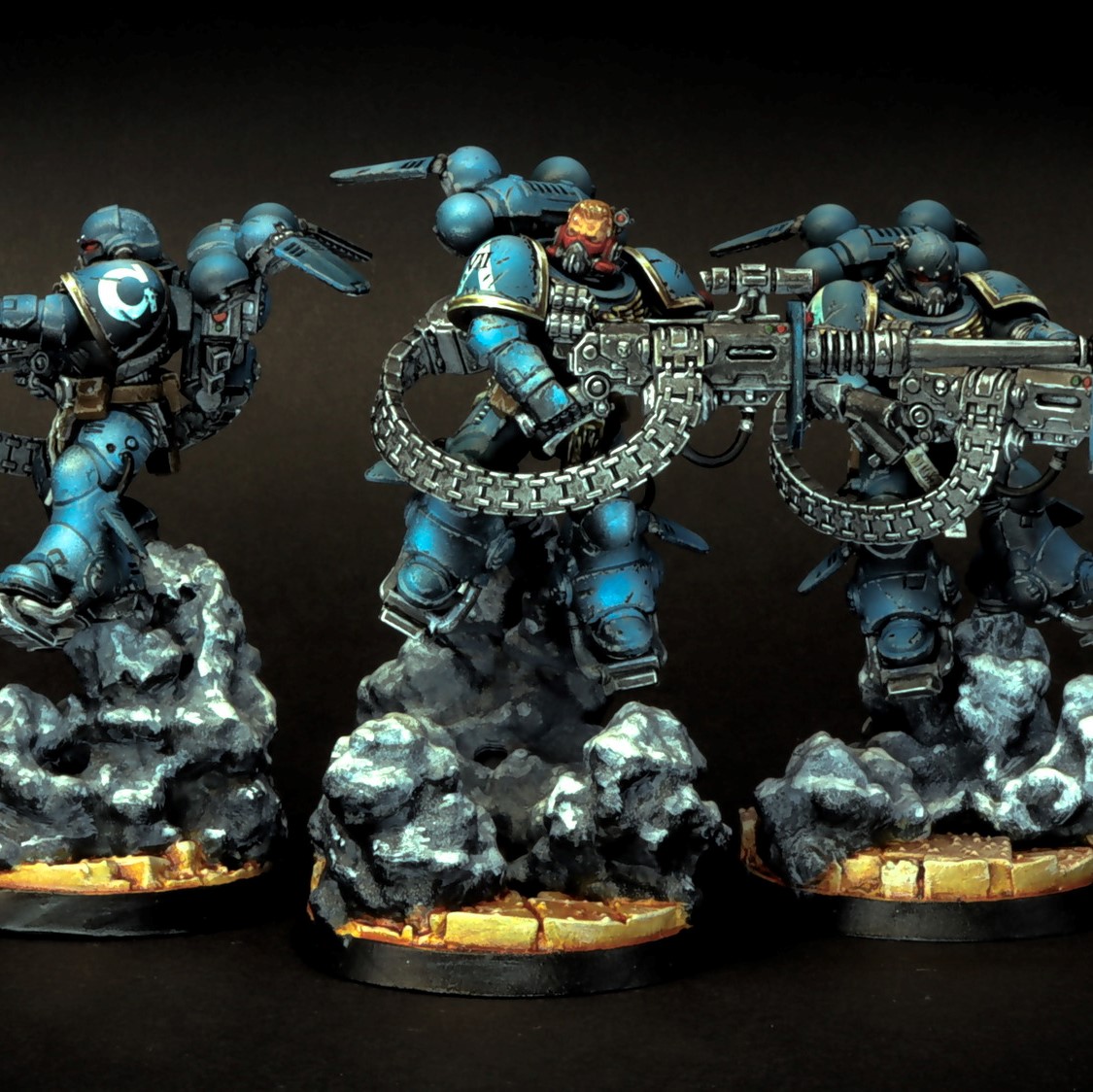 3D Printable Broken Tiles 40mm Smoke Bases for suppressing by TableTopMinis