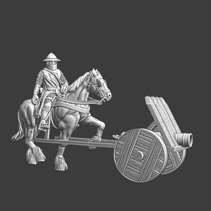 3D Printable Medieval tank - mobile cannon by Northern Crusades Miniatures